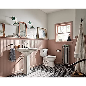 Moen TS44103BL Colinet Traditional Two Widespread High-Arc Bathroom Faucet with Cross Handles Valve Required, Matte Black