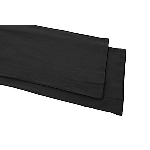 ebossy Women's Summer Drawstring Elastic Waist Cotton Linen Utility Beach Palazzo Pants Pockets (XL, Black)