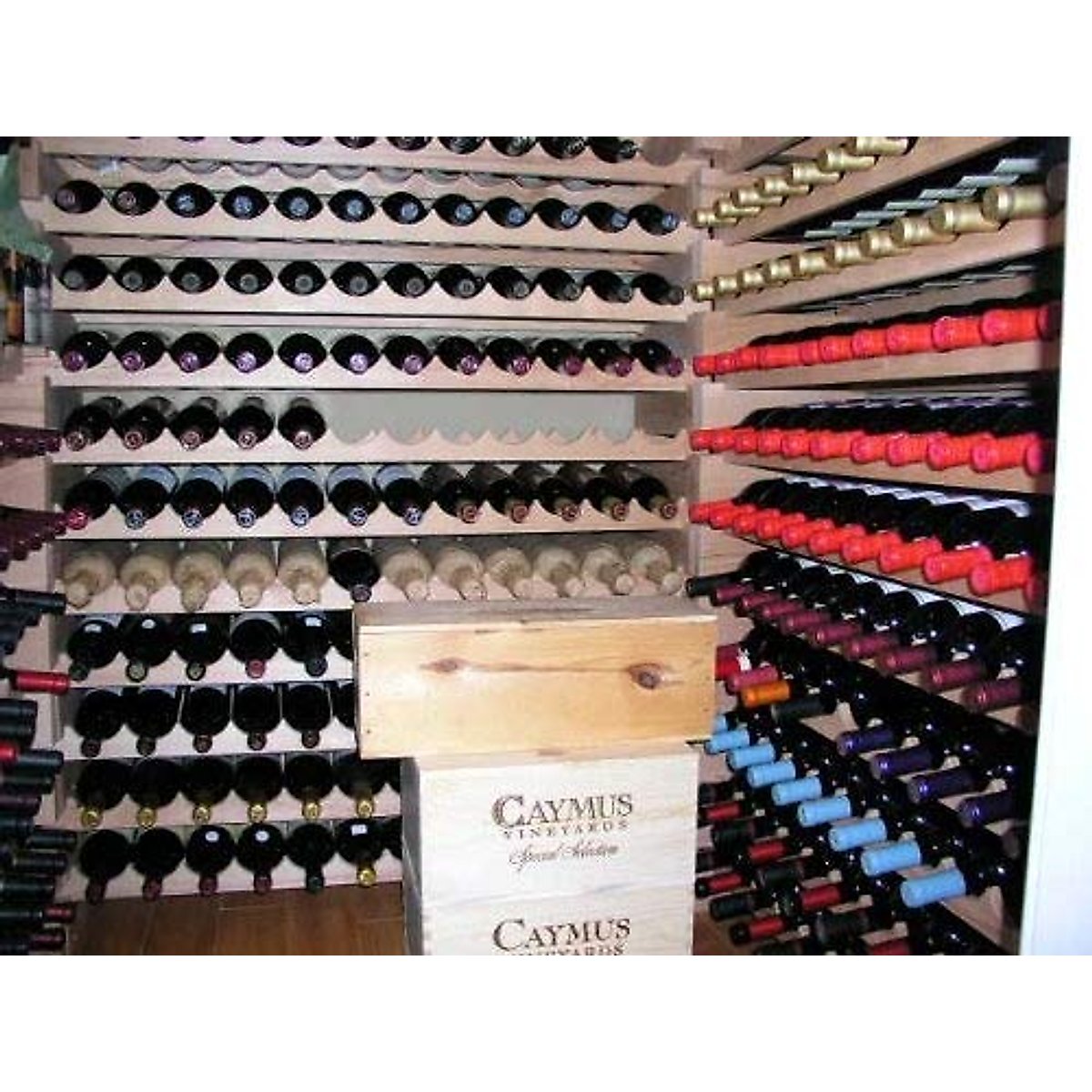 Modular Wine Rack Pine Wood 32-96 Bottle Capacity Storage 8 Bottles Across up to 12 Rows Stackable Newest Improved Model (48 Bottles - 6 Rows)