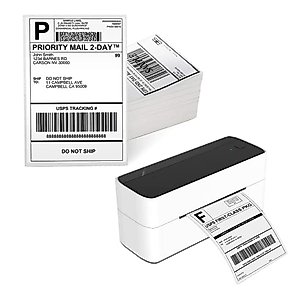 Phomemo Bluetooth Label Printer for Small Business with Thermal Direct Shipping Label (Pack of 500 4x6 Labels)
