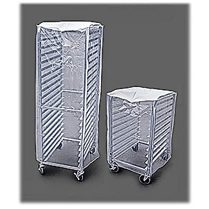 New Star Foodservice 530387 Commercial-Grade Sheet Pan/Bun Pan Rack Cover, Plastic, 20-Tier, 28" L x 23" W x 61" H, Clear