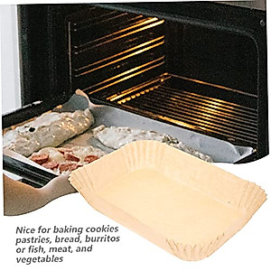 UPKOCH 100pcs Air Fryer Liner Disposable Underpads Round Parchment Paper Square Baking Pan Oven Baking Accessories Air Fryer Liner Trays Parchment Paper for Baking Air Fryer Accessories
