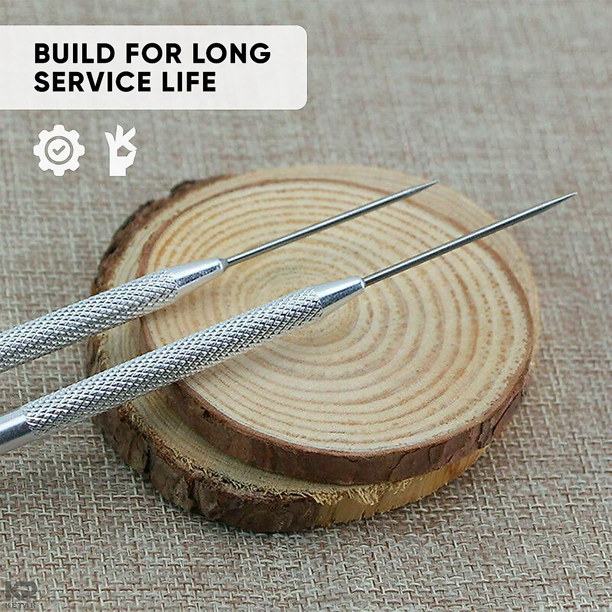 KETAR 4 Pcs Modeling Clay Carving Tools - Needle Tool Carving Kit Ceramic Pro Needles Detail Tools Sculpture Making Texture Tools