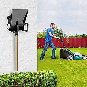 Metal Garden Hose Holder - Heavy Duty Hose Hanger Wall Mounted Water Hose Holder for Outside Yard, Durable Hose Hooks Ideal for Water Hose, Extension Cords (1pc Black)