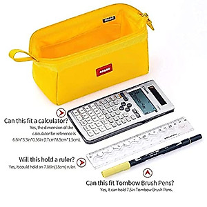 CICIMELON Pencil Case Large Capacity Pencil Pouch Pen Bag for Students Green Yellow