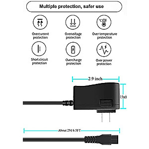 Replacement for Bissell SpinWave Mop Charger, Power Cord Compatible with Bissell 2315/2315A/23157/23158/23159/2037, 1614563 Charging Cord Replacement for Bissell SpinWave Cordless Hard Floor Expert