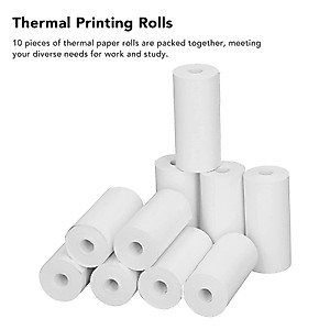 10 Rolls Thermal Paper, 2.24 x 0.98in White Thermal Paper for Portable Bluetooth Pocket Mobile Printer