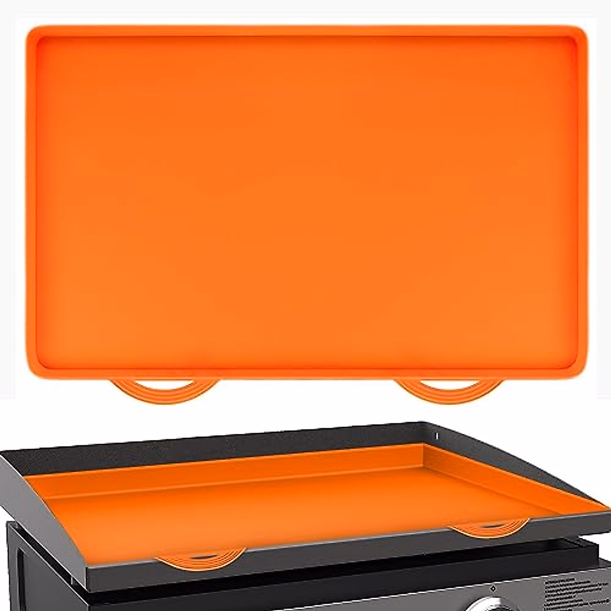 Ezebesta Silicone Griddle Portable Mat for Blackstone 28 Inch Griddle，Protective Cover Mats Blackstone Griddle Top，Covers for Blackstone Protector Outdoor-Orange outdoorliving