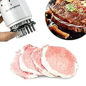 Meat Tenderizer/Sauces Injector/Tenderizer Injector/Meat Injector/Needle 30 Stainless Steel(3 Injection Needle Pinhole) Marinade Flavor Syringe ,Ultra Sharp Stainless Steel Blades - Apriller