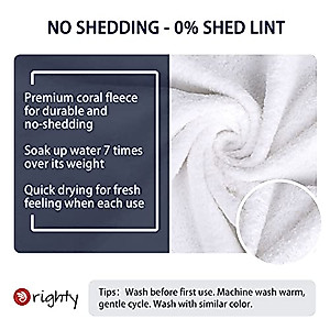 Orighty 6 Pack Premium Hand Towels - Ultra Soft & Highly Absorbent - Microfiber Coral Velvet for Bathroom, Gym, Shower, Spa, Quick Drying Hand Towel 15 x 25 inches (White)