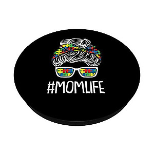 Mom-Life Mothers-Day Autism Awareness Mama Mommy Momma PopSockets PopGrip: Swappable Grip for Phones & Tablets