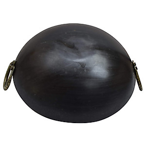 Marshal 11 INCH INDIAN PURE IRON LOHA KADHAI DEEP FRYING PAN KADHAI FOR FRYING, COOKING