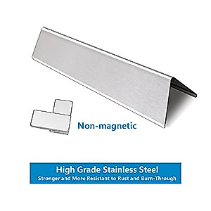 Flavorizer Bar Replacement for Weber Spirit I & II 200 Series, Spirit E210, S210, E220, S-220, 7635 Stainless Steel Grill Heat Plate, 3 Pack, 15.3" x 3.5" x 2.5" (Front Control Panels)