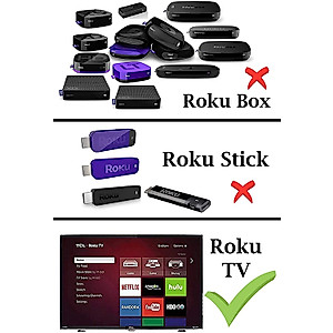 TCL Roku TV Remote Works with All TCL Roku TV. NO Programming!! NO Pairing!!
