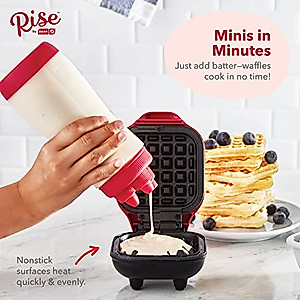 WAFFLE MAKR MINI SQU RED