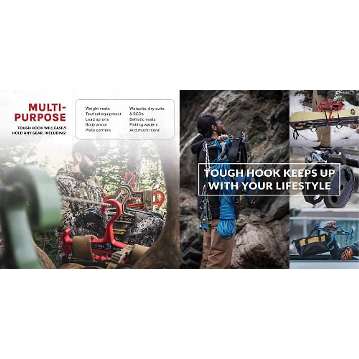 Original Tough Hook Hanger Pack Set of 2 | 1 Midnight and 1 Blue |USA Made | Multi Pack