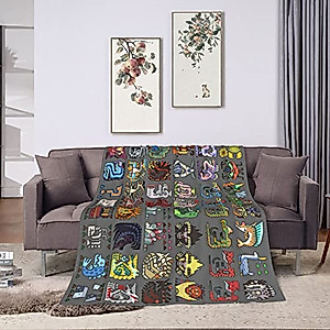 Bungyewd Fleece Blankets - Lightweight Fuzzy Blanket Cozy Soft Twin Blanket for Couch, Travel, Camping 80"x60"