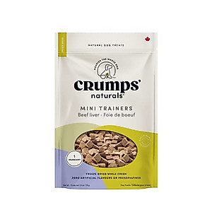 Crumps' Naturals Mini Trainers Freeze Dried Beef Liver (1 Pack), 50G/1.8 Oz,Brown