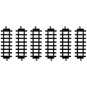 Club Pack of 12 Black Replacement Train Set Track Pieces 10"