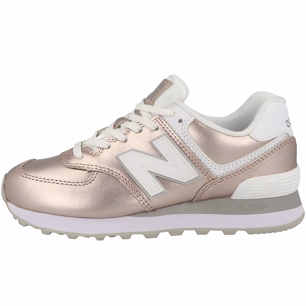 New Balance Women's 574 V2 Liquid Glow Sneaker, Rose Gold/White, 6