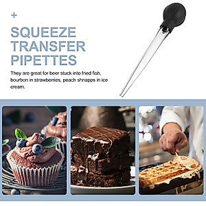 ULTECHNOVO Large Pipette, Turkey Baster, Plastic Baster with Scale Liquid Droppers Pipettes Transfer Silicone Bulb Baster for Cooking Basting Making