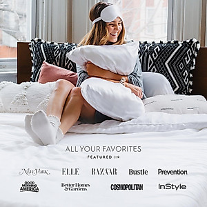 Tafts Silk Pillow Cases - 22mm 100% Pure Mulberry 6A Silk Pillowcase for Hair & Skin with Zipper Closure, Cooling, Natural, Organic, Double Sided Silk Pillow Case (Misty Rose Pink, Queen 20x30 1pc)