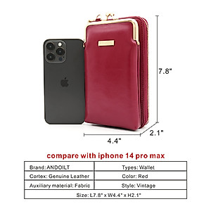 Small Crossbody bags Cell Phone Purses for Women Shoulder Travel Pouch Handbag Wallet with Credit Card Slots Red
