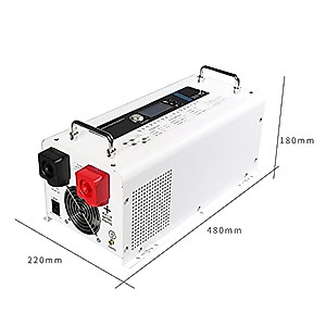 NALMAXO 2000W 3000W 12V-72V to 110V 220V UPS Power Frequency Pure Sine Wave Solar Car Charging Inverter Suitable for Solar and Wind Power Generation Systems (Color : 3000W, Size : 48V-110V)