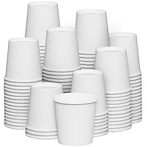 Comfy Package [4 oz. - 300 Count White Paper Cups, Small Disposable Bathroom, Espresso, Mouthwash Cups