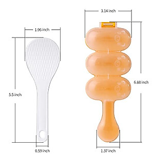 2pcs-Rice Ball Shaker,Rice Ball Molds, DIY Ball Shaped Kitchen Tools Shakers Food Decor for Kids DIY Lunch Maker Mould with a Mini Rice scoop