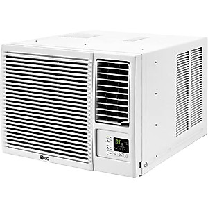 LG 23,000 BTU Window Air Conditioner with Supplemental Heat, Cools 1,440 Sq.Ft. (36' x 40' Room Size), Electronic Controls with Remote, 2 Cooling, Heating & Fan Speeds, Slide In-Out Chassis, 230/208V
