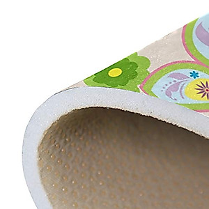 Linomo Area Rug Floral Butterfly Flower Floor Rugs Doormat Living Room Home Decor, Carpets Area Mats for Kids Boys Girls Bedroom 60 x 39 Inches