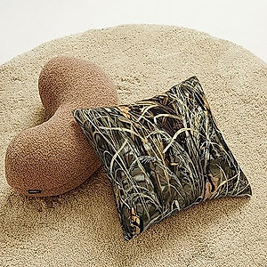 DEHIWI Camo Yellow & Green Throw Pillow Covers Super Soft Morden Decorative Pillows Case Invisible Zipper Cushion Cover for Sofa Couch Bedroom Living Room 16"X16"