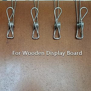 JZMYXA Stainless Steel Clothes Pins, 304 Stainless Steel Metal Long Tail Clothes Pins Stainless Steel Hook Clothes Pins Large Rust-Proof Clothes Pins (24)