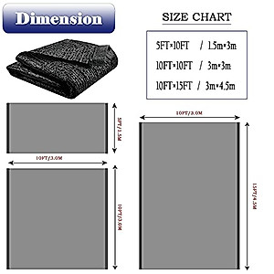 Yardmaker 50% Sun Shade Net Mesh Sunblock Shade Cloth UV Resistant Net for Plants in Greenhouse 10ft x 5ft