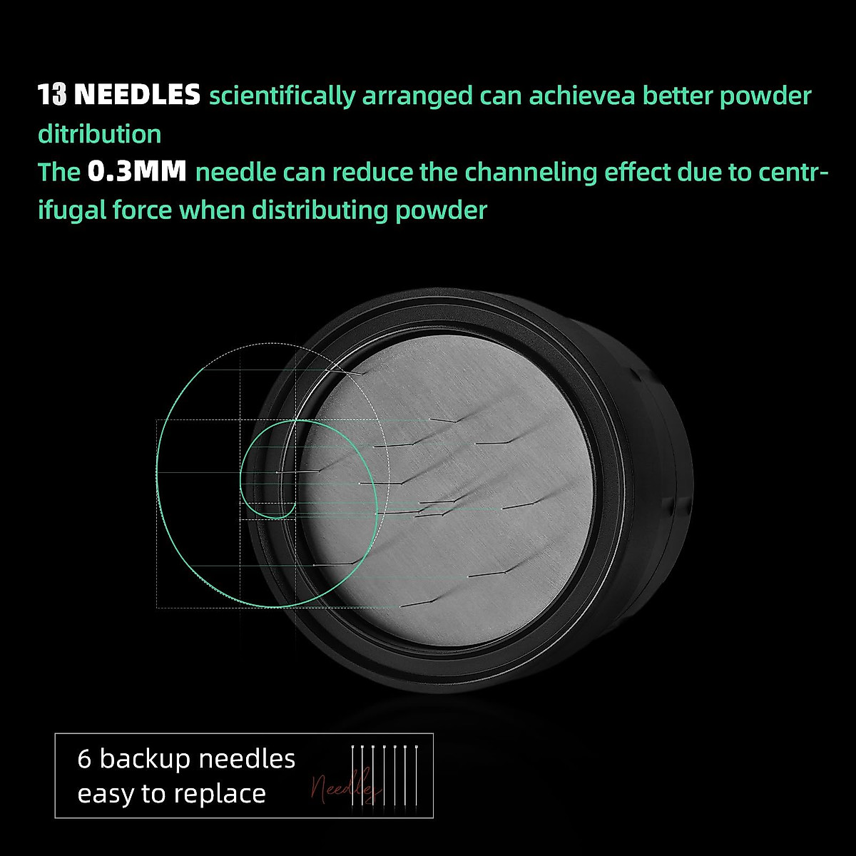 MHW-3BOMBER 58mm Espresso WDT Tool, Professional Coffee Distributor Tool for Baristas with Clean Base, All-in-one Coffee Powder Stirring Tool - Espresso Machine Accessories, T6021B