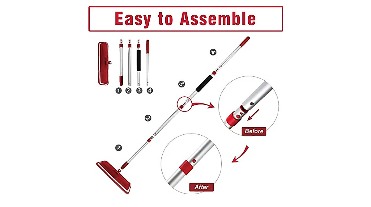 PANDA GRIP Microfiber Floor Mop with Swivel Head | Versatile Cleaning Tool