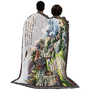 Pure Country Weavers Coastal Splendor Blanket by James Lee - I Am The Light of The World - Scriptures - John 8:12 - Religious Gift Tapestry Throw Woven from Cotton - Made in The USA (72x54)