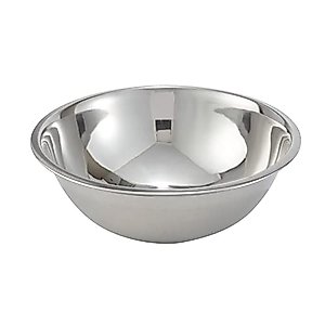 Winco MXBT-500Q Mixing Bowl, 5 Quart, Silver