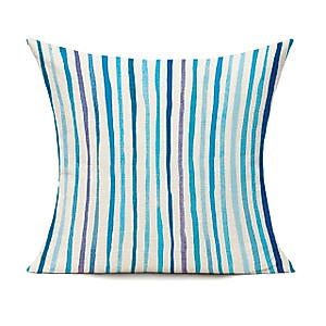 All Smiles Outdoor Red Green Stripe Throw Pillow Covers Spring Decorative Striped Cushion Cover for Patio Bench Garden Porch Home Décor Pillowcases 18X18 inch Set of 2