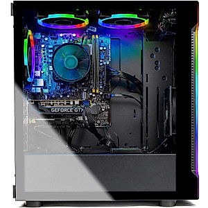 SkyTech Shadow 3.0 Gaming Computer PC Desktop - Ryzen 5 3600 6-Core 3.6GHz, GTX 1660 Super 6G, 500GB SSD, 16GB DDR4 3200, AC WiFi, Windows 11 Home 64-bit, Black