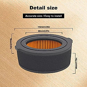 JICHEKU 951-10794 Air Filter Compatible With MTD 951-14262 751-14262 751-10794 Fits Series 208 cc Troy-Bilt Yard-Man Yard Machines White Outdoor Huskee Bolens Tillers Craftsman Lawn Mower (2Pcs)