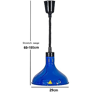 Heat Lamp Food Warmer Food Warmer Lamp, Retractable Food Heating Lamp High Power Light Stainless Steel Shell Used to Keep Food Warm, with Bulb, 3-Pack 220V 250W