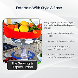 Trivae Unique Patented Pan Lid, Utensil and Pot Holder, Dish / Cake Serving Stand and Trivet in One for The Kitchen Lover