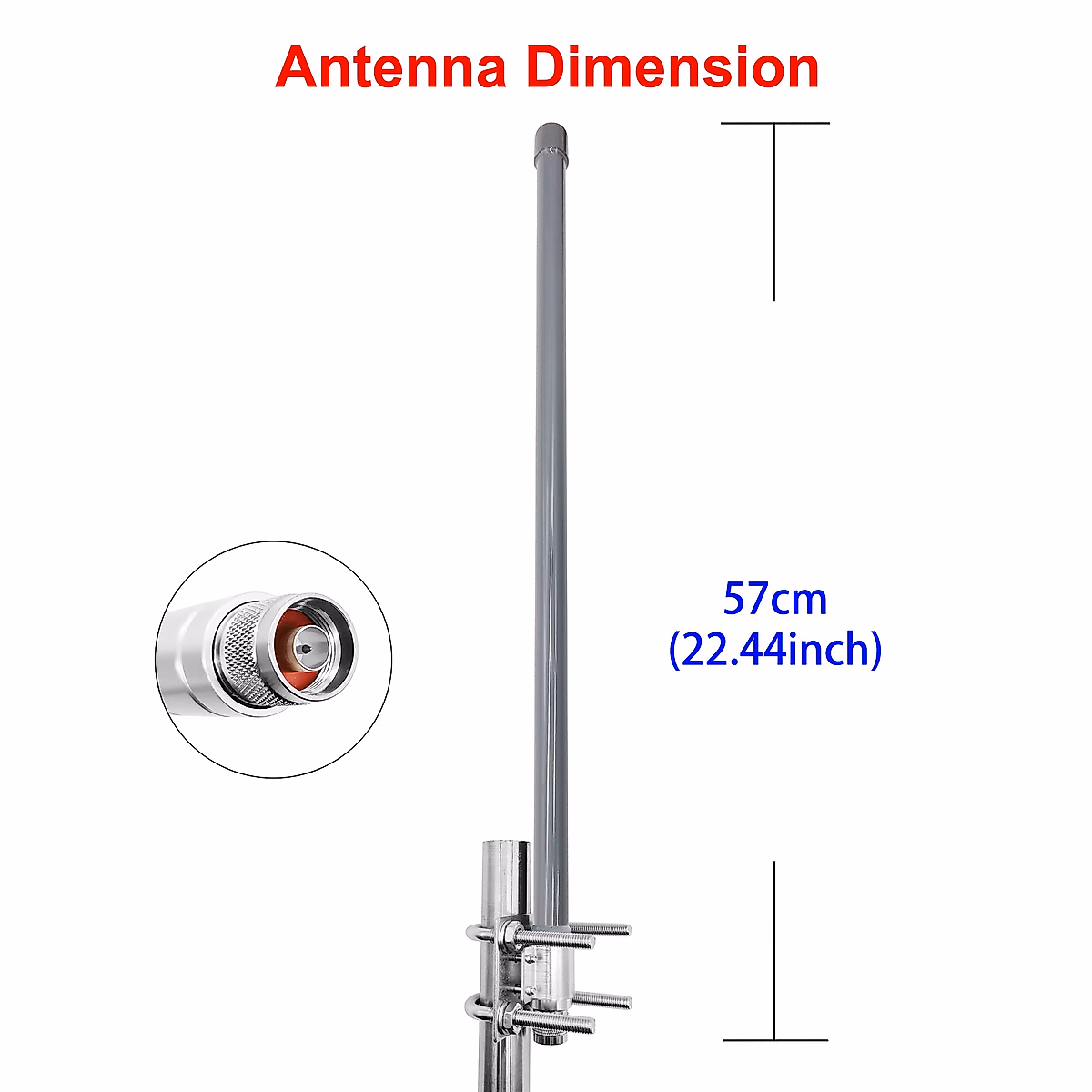 LoRa Gateway Antenna 915MHz 6dBi for RAK HNT Bobcat Helium Hotspot Miner + 10ft N-Female to SMA-Male Extension Cable