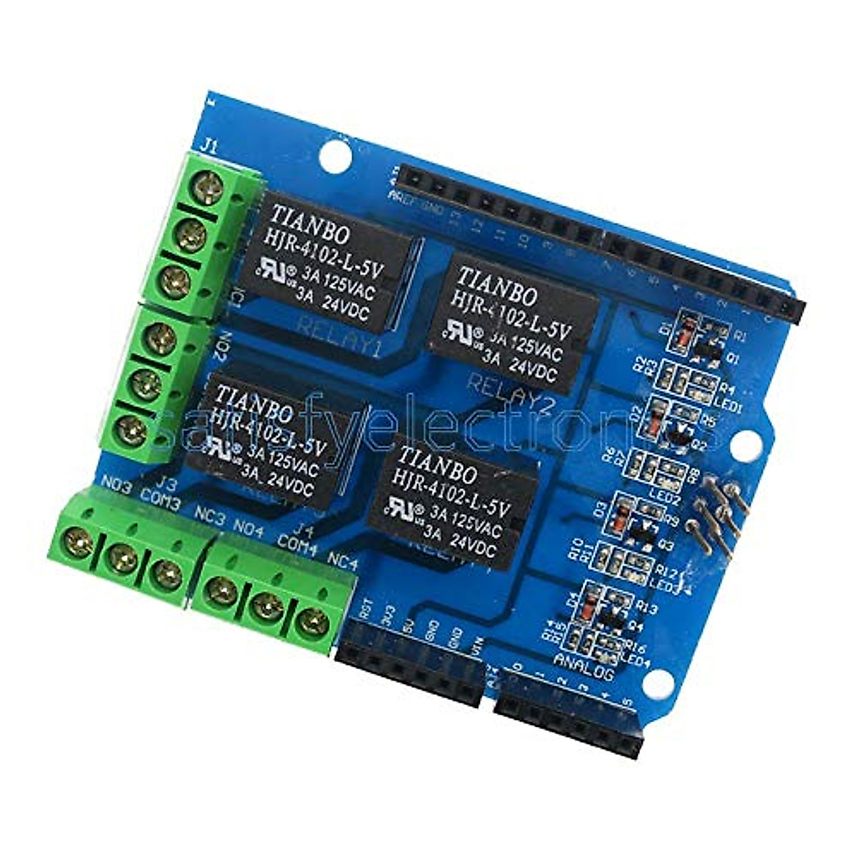 Relays Four Channel Relay Shield 5V 4 Channel Relay Shield Module for Arduino