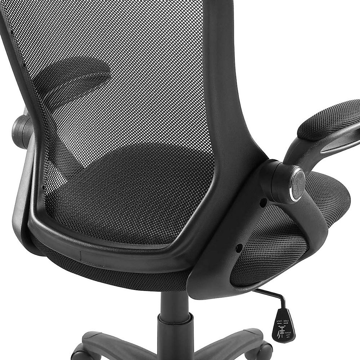Modway Assert Mesh Adjustable Swivel Computer Desk Office Chair In Black