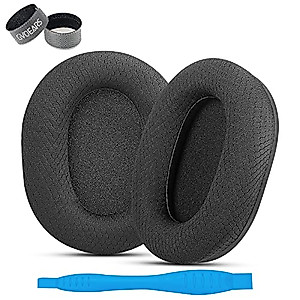 GVOEARS Replacement Ear Cushions for Razer BlackShark V2 / BlackShark V2 Pro Gaming Headset, Mesh Fabric Ear Pads Earmuffs Softer Memory Foam Noise-isolating Ear Cups Easy Installation