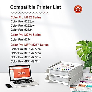 v4ink 201X Remanufactured Toner Cartridge Replacement for HP 201X CF400X 201A CF400A High Yield Black Toner for use in HP Color Pro M252dw M252n MFP M277dw M277n M274N Printer, 2 Pack