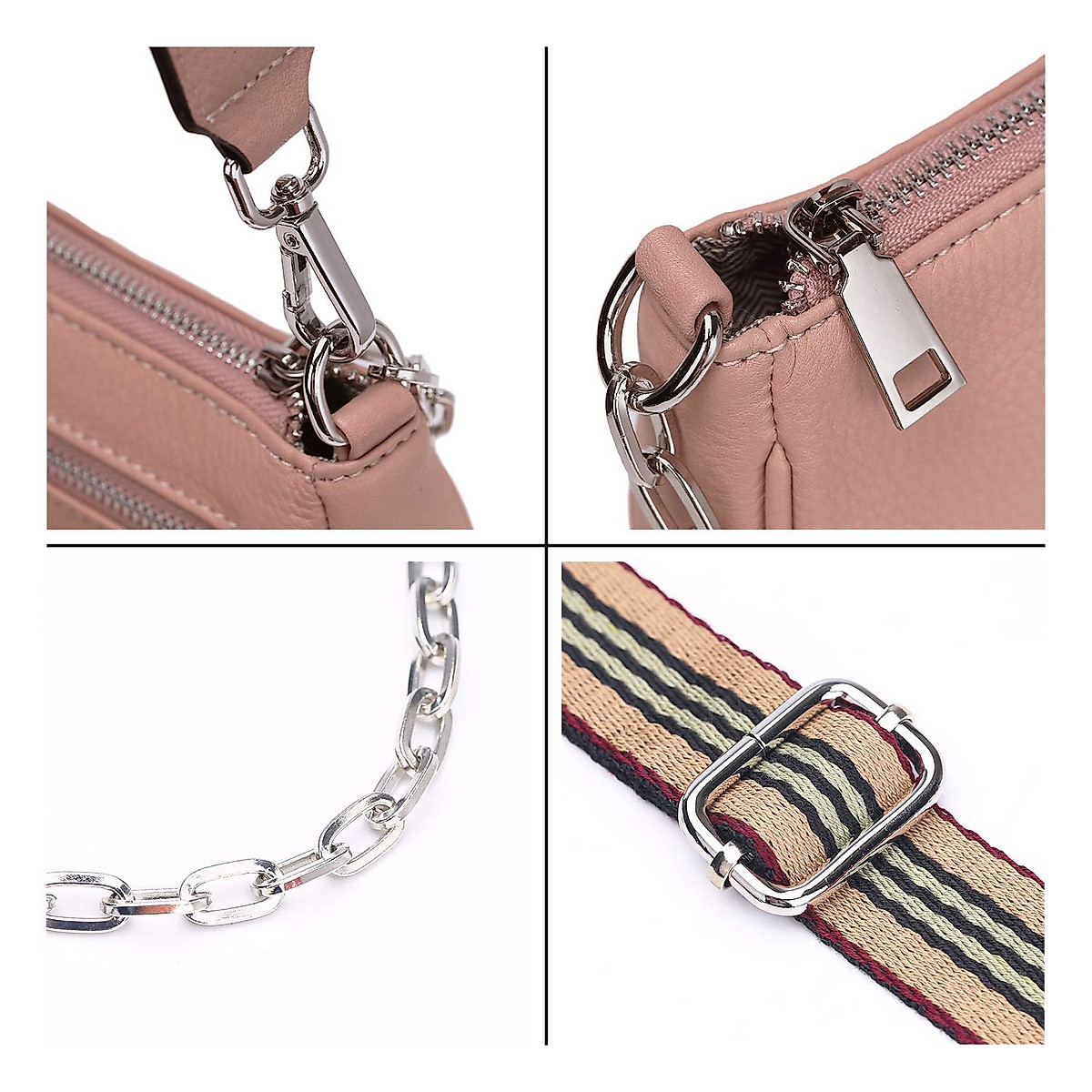 YALUXE Leather-Crossbody-Bags-for-Women Fashion Shoulder Handbag with Coin Purse